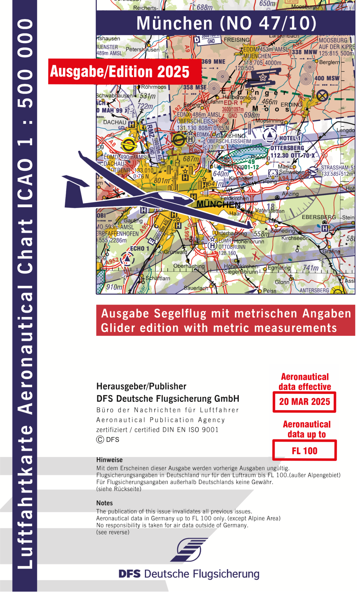 ICAO Chart Munich Glider | 2026 | Papier | 10524.2026.PA